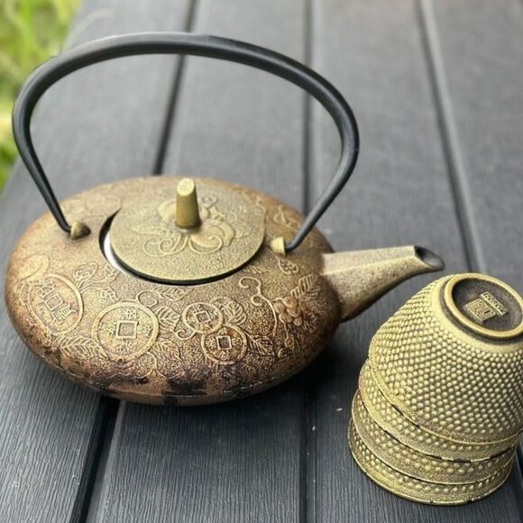 vintage Japanese | Kitchen | Japanese Tetsubin Cast Iron Tea Kettle ...